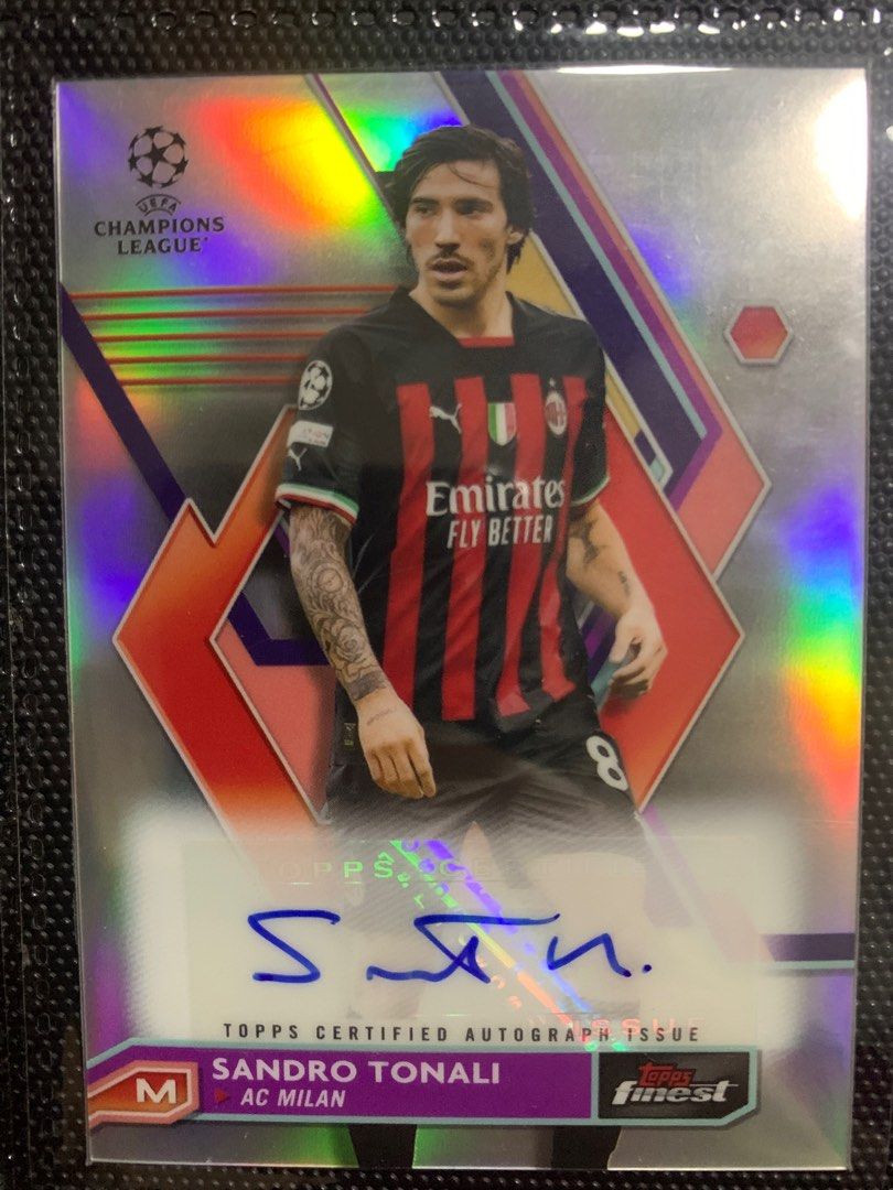 2022/23 Topps Finest UCL&UEL - SANDRO TONALI Autograph, Hobbies & Toys ...
