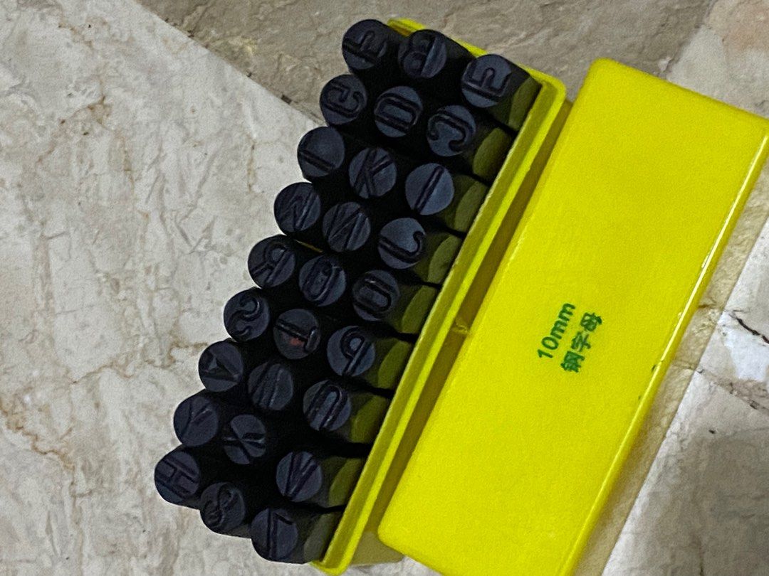 27pcs (10mm) Steel Letter Punch Stamp Alphabet Stamping Puncher Set ...