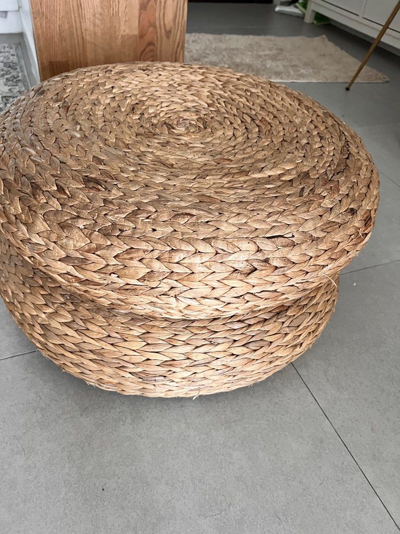 2 Ikea rattan stool- ALSEDA, Furniture & Home Living, Furniture, Chairs ...