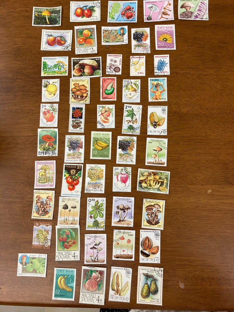 50 different large fruits themed stamps, Hobbies & Toys, Collectibles ...