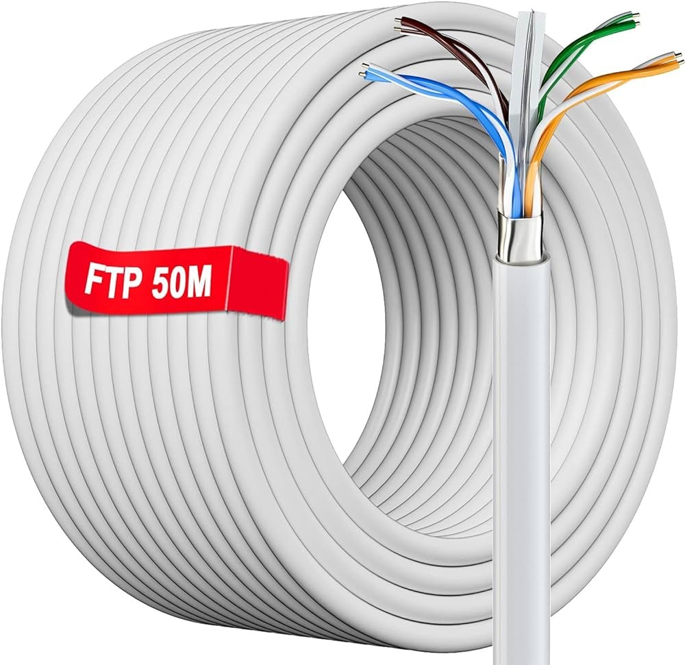 50m Cat5E Bulk rj45 Cable FTP Shielded Ethernet Network Cable Outdoor ...