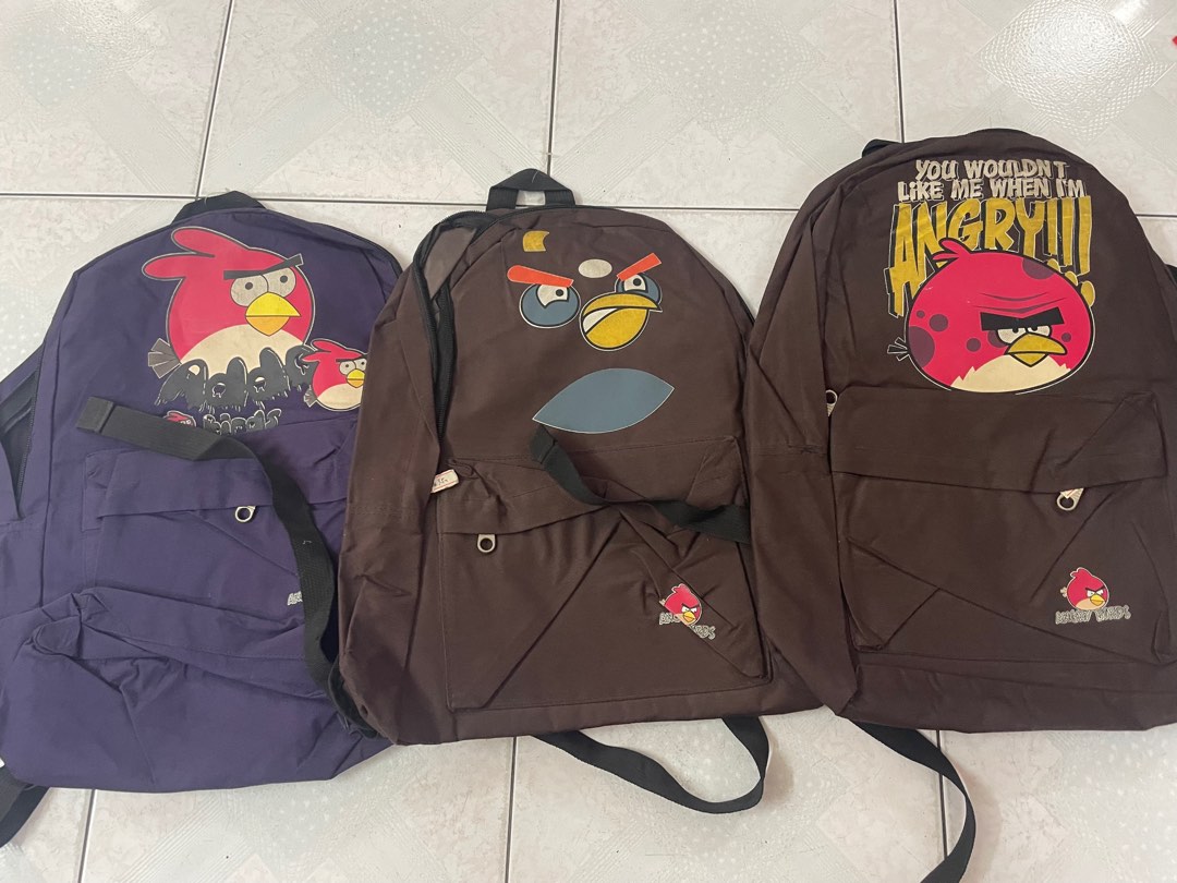 Angry Bird backpack, Men's Fashion, Bags, Backpacks on Carousell