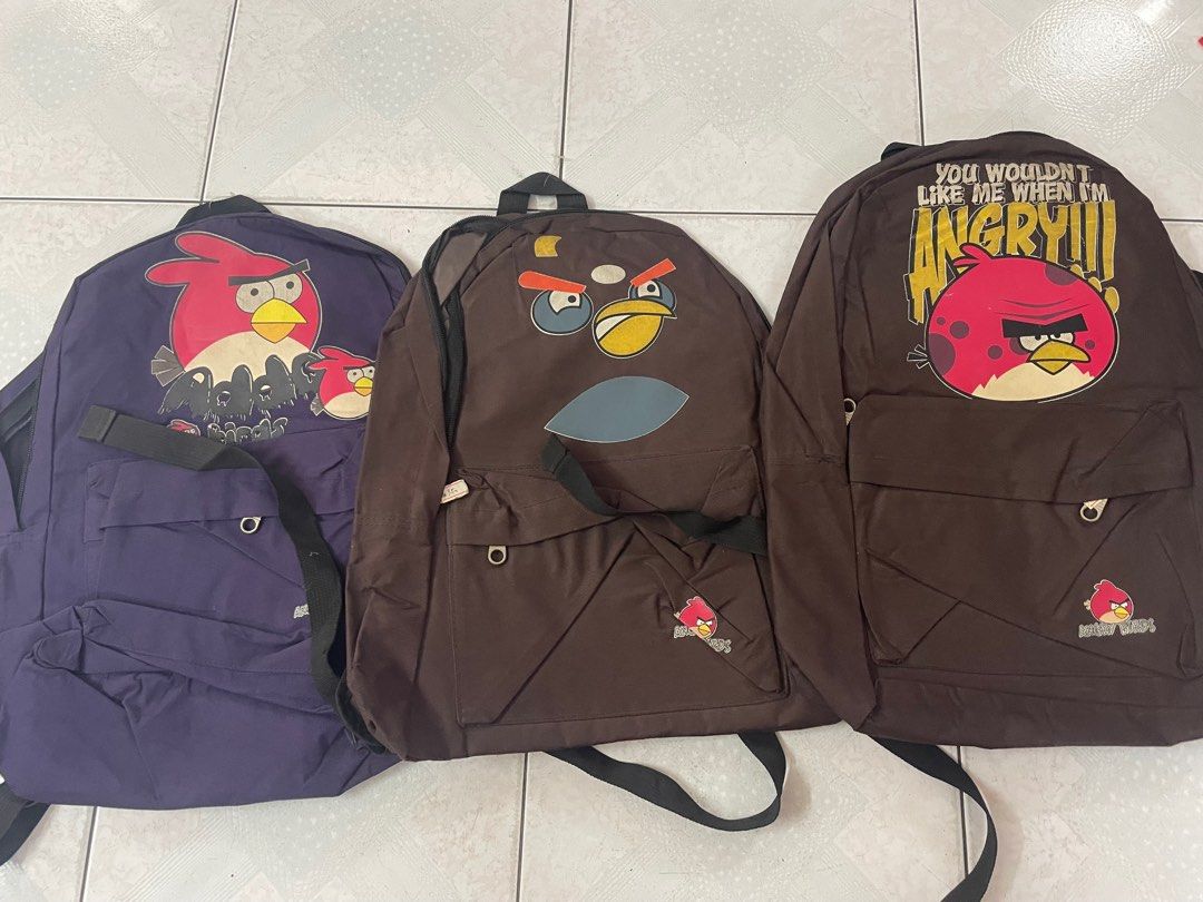 Angry Bird backpack, Men's Fashion, Bags, Backpacks on Carousell