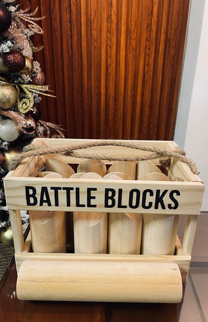 Anko Wooden Battle Blocks includes 12 blocks, 1 battle pin & carry ...