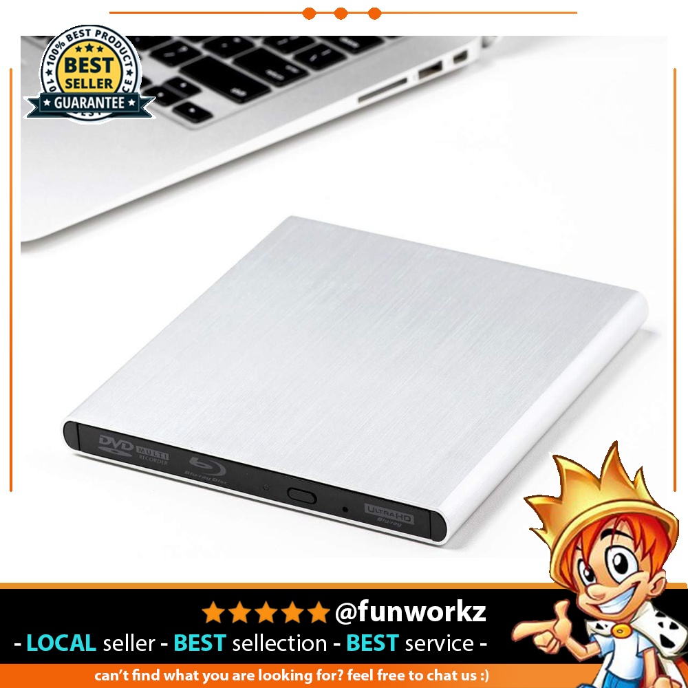 Archgon Premium Aluminum External USB 3 UHD 4K Blu-Ray Writer Super Drive for PC and Mac ...