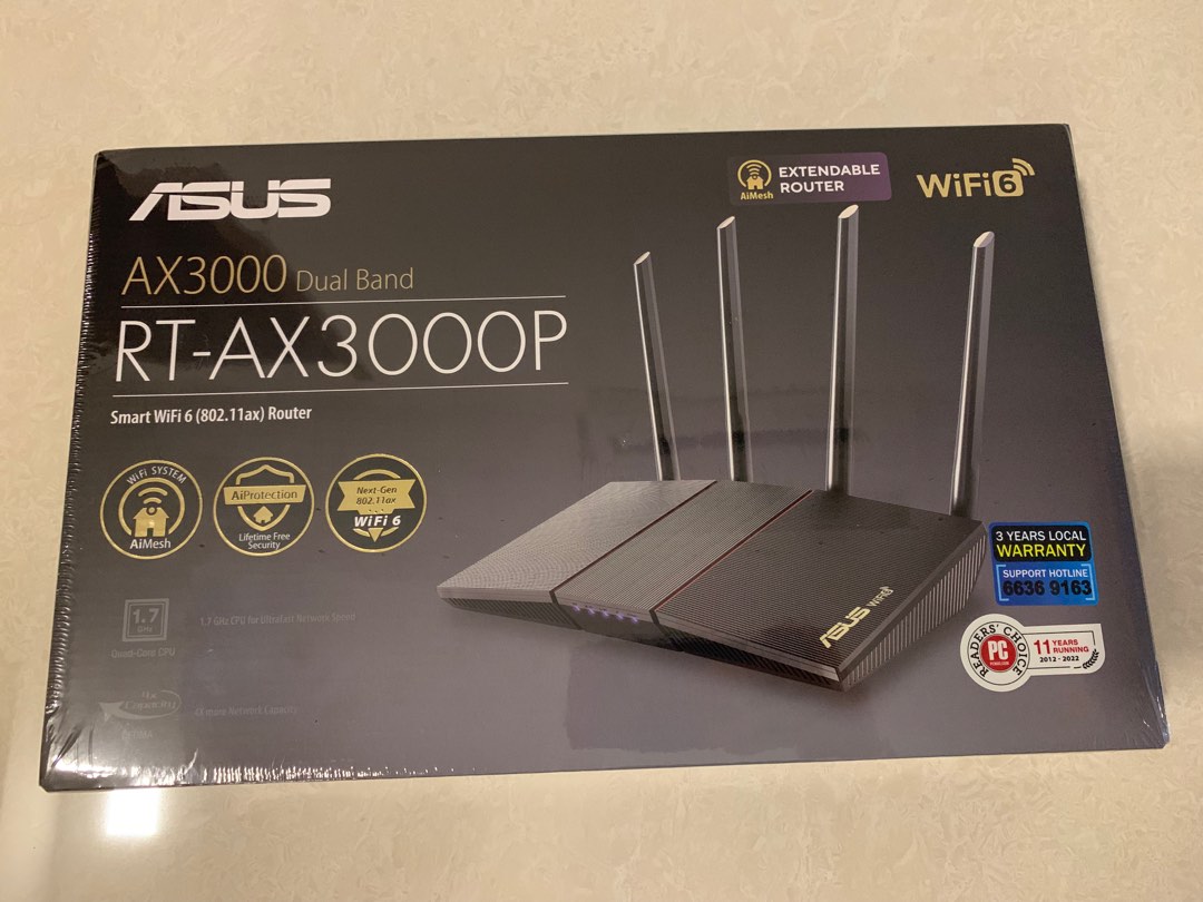 Asus RT-AX3000P Smart Wifi 6 Router, Computers & Tech, Parts ...