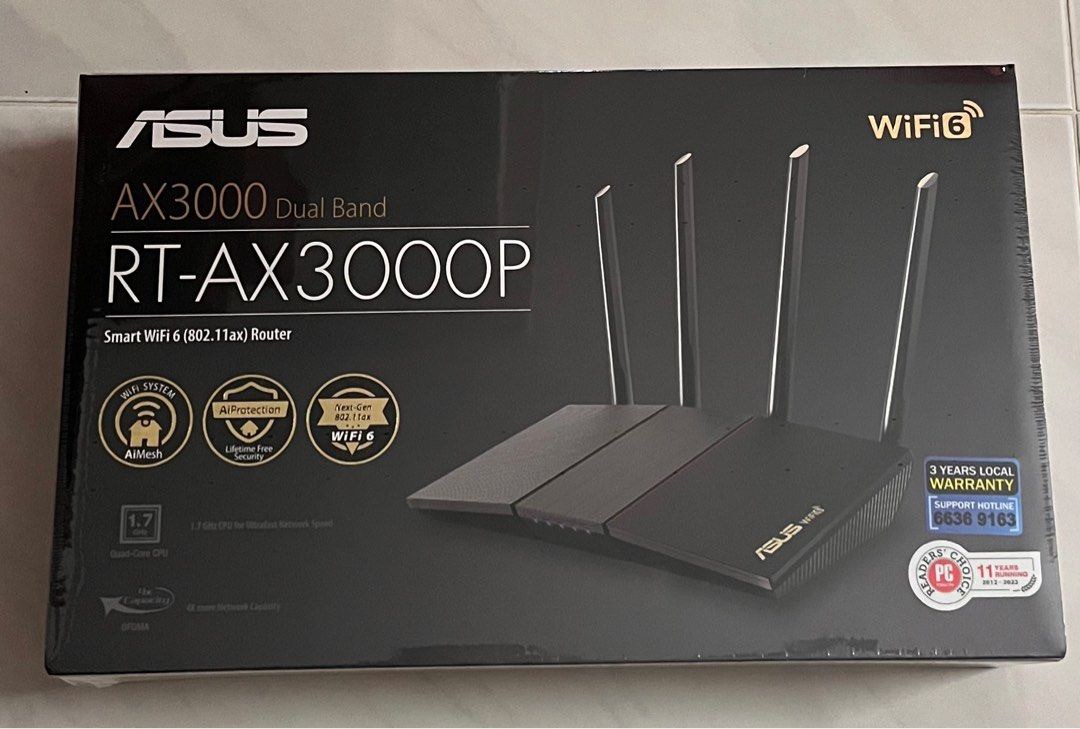 ASUS RT-AX3000P wifi router BNIB, Computers & Tech, Parts & Accessories ...