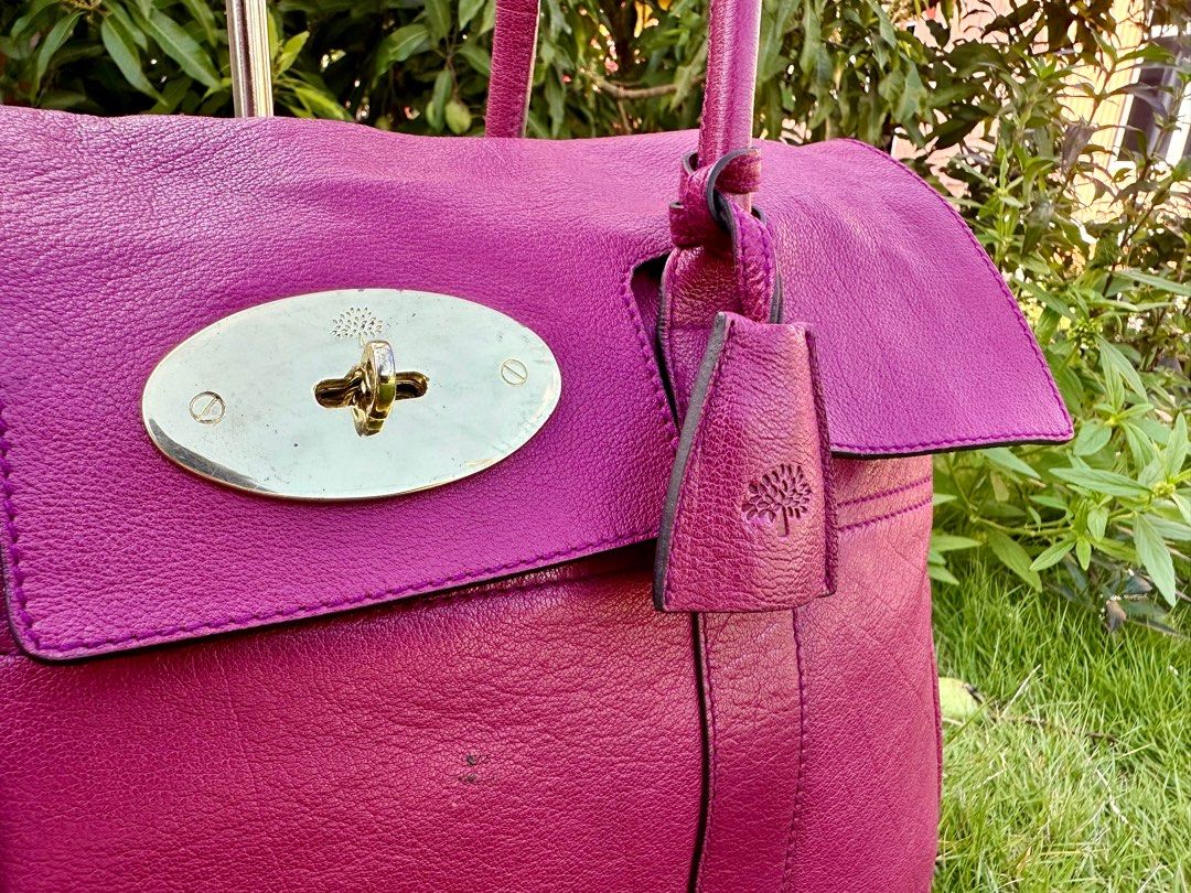 Authentic Mulberry Original Bayswater Grained Leather Tote Bag, Luxury ...