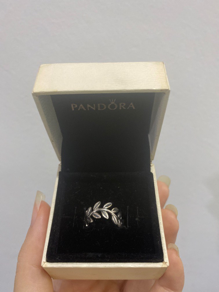 Authentic Pandora Leaf Ring, Women's Fashion, Jewelry & Organisers ...