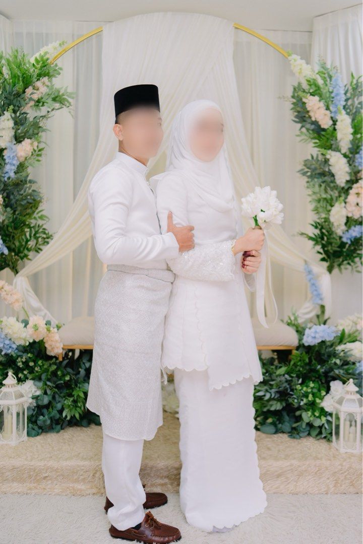 Baju nikah untuk sewa, Women's Fashion, Muslimah Fashion, Baju Kurung ...