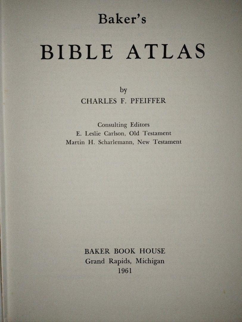 Baker's Bible Atlas Preloved, Hobbies & Toys, Books & Magazines ...