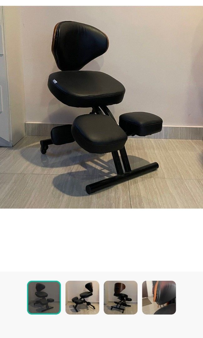Balance Chair with Backrest,Kneeling Chair with Casters, Improve ...