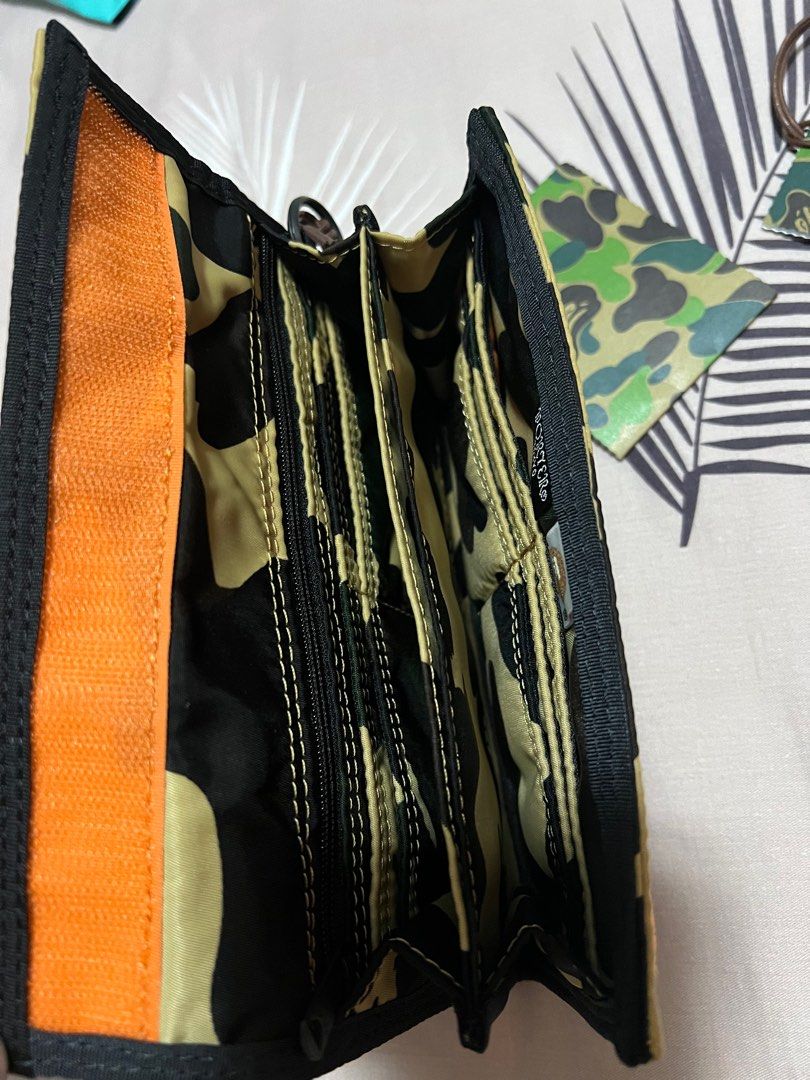 BATHING APE BAPE Long Wallet Yellow Camo PORTER, Luxury, Bags & Wallets ...