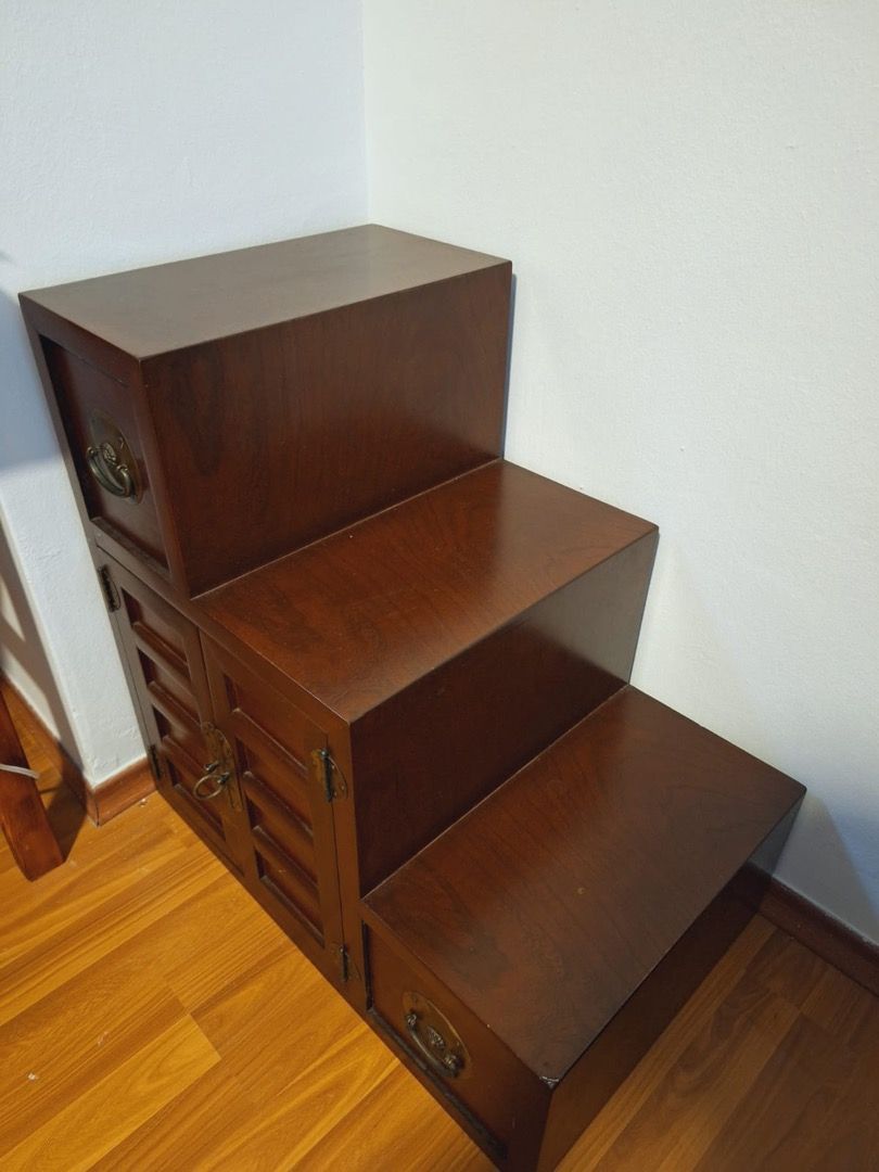 Beautiful Japanese 3-stair double-sided cabinet, Furniture & Home ...