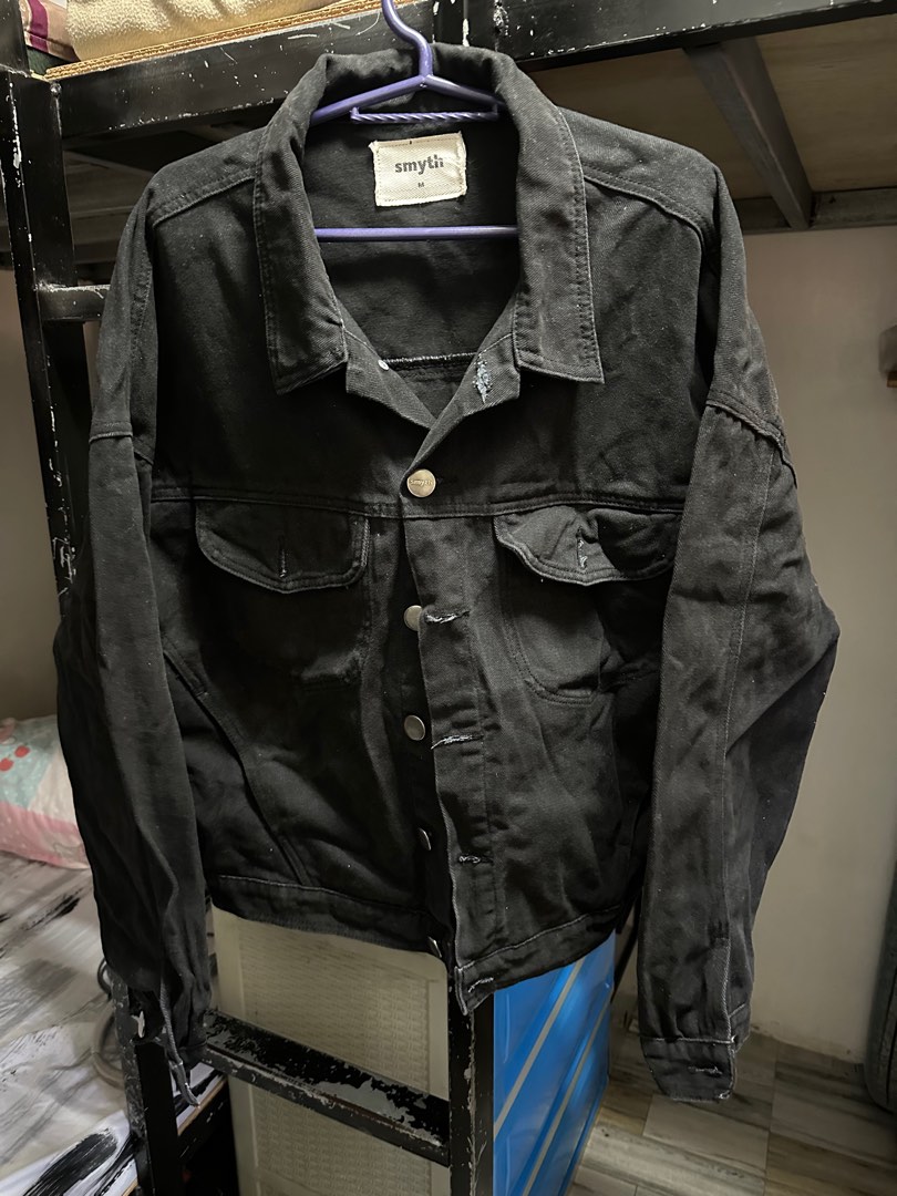 Black Denim Jacket from SMYTH, Men's Fashion, Coats, Jackets and ...