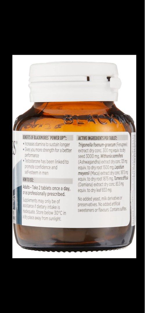 Blackmores Power Up, 30 Tablets, Health & Nutrition, Health Supplements ...