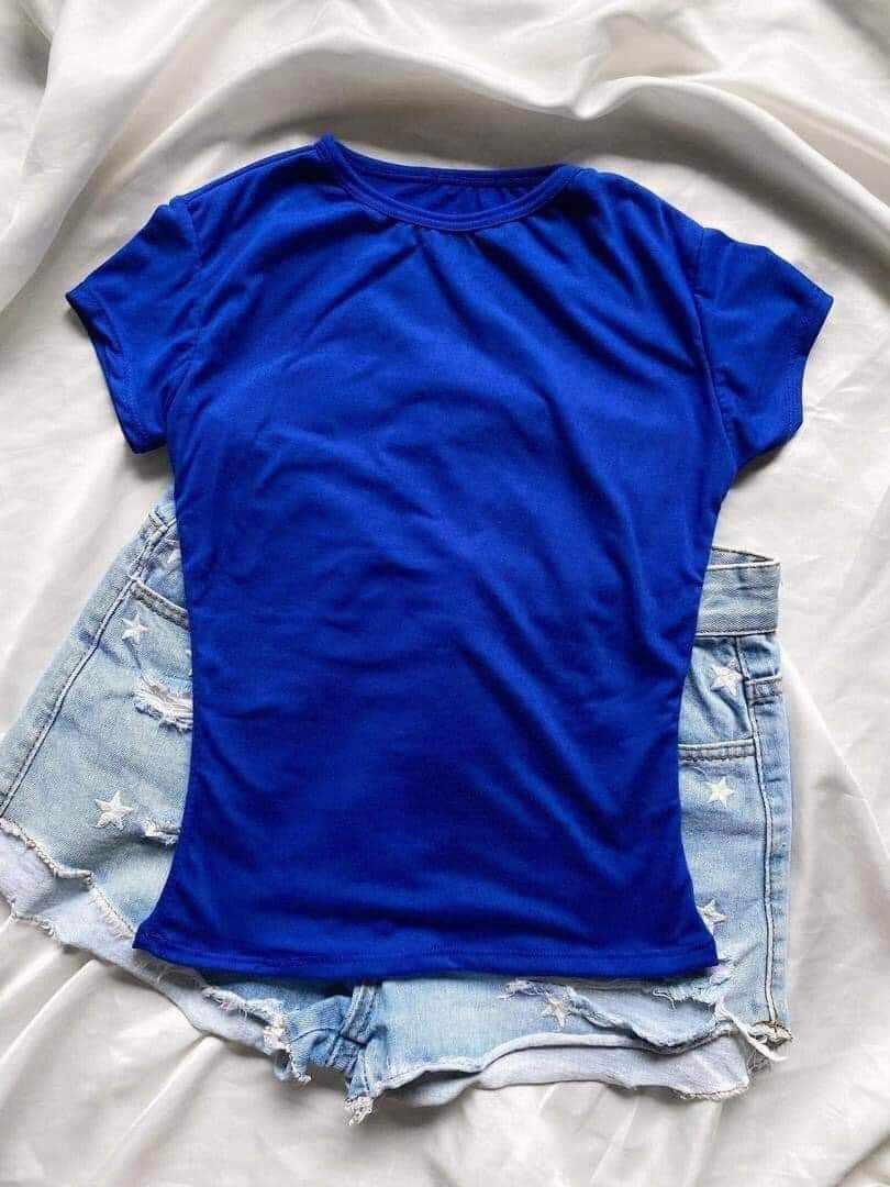 Body Hugging Basic Top Double Lining (ROYAL BLUE), Women's Fashion ...