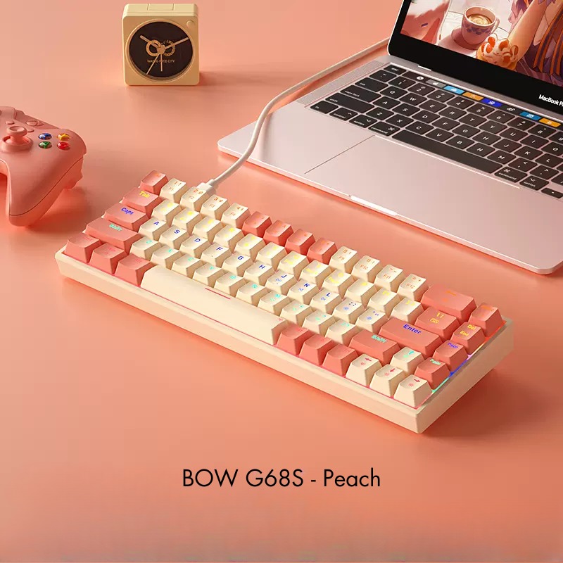 BOW G68S Wired RGB Hotswappable Mechanical Keyboard, Computers & Tech ...