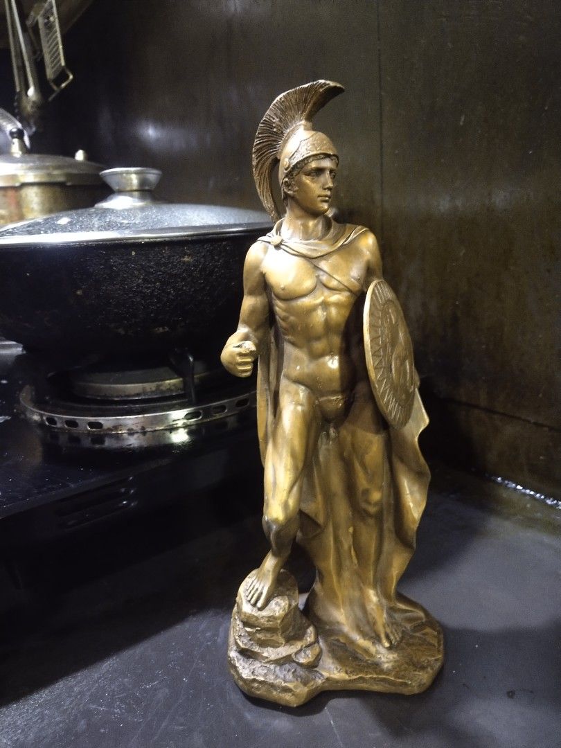 Brass ancient Roman soldier statue display, Hobbies & Toys, Memorabilia ...