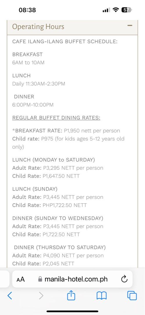 CAFE ILANG ILANG BUFFET VOUCHER THE MANILA HOTEL BUFFET AT CAFE ILANG ...