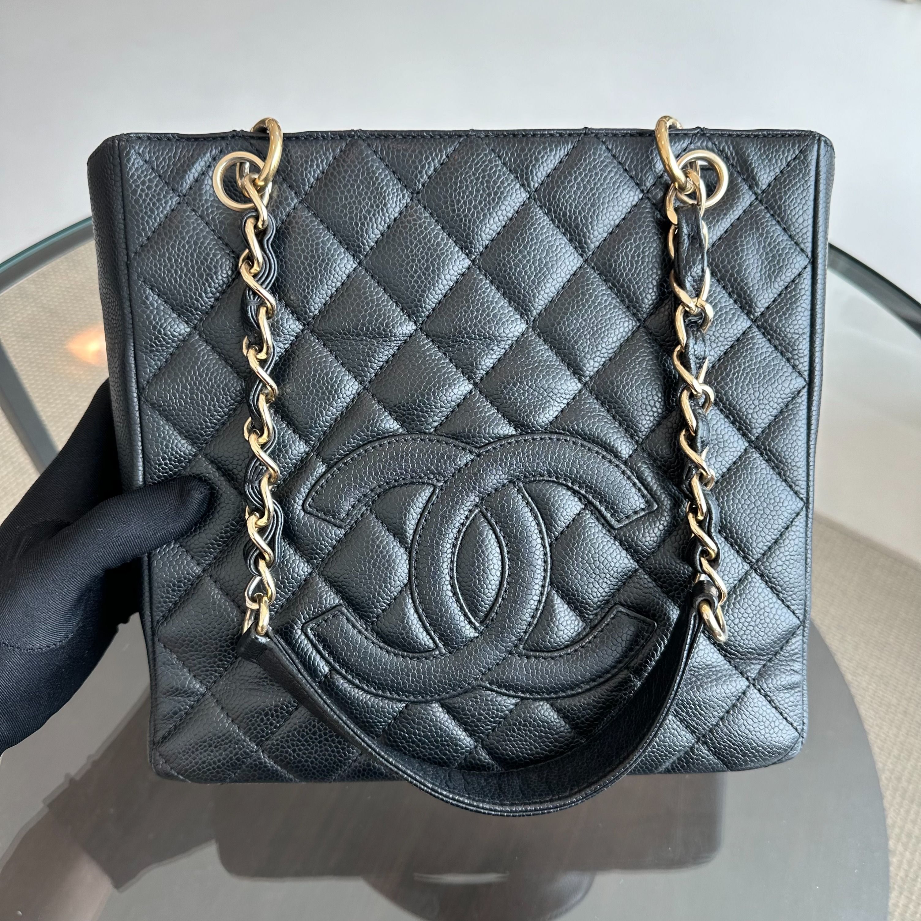 Chanel PST Caviar Petite Shopping Tote Black GHW No 11, Luxury, Bags ...