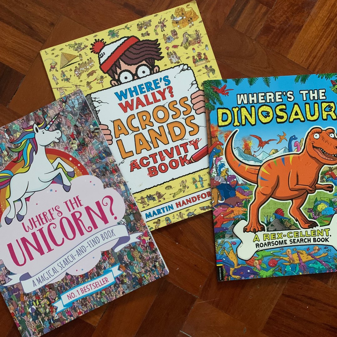 Children’s Activity Books Bundle - Unicorns, Dinosaurs & Where’s Wally ...
