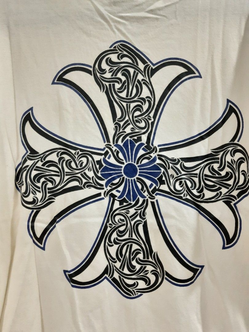 Chrome hearts cross big logo rare, Men's Fashion, Tops & Sets, Tshirts ...