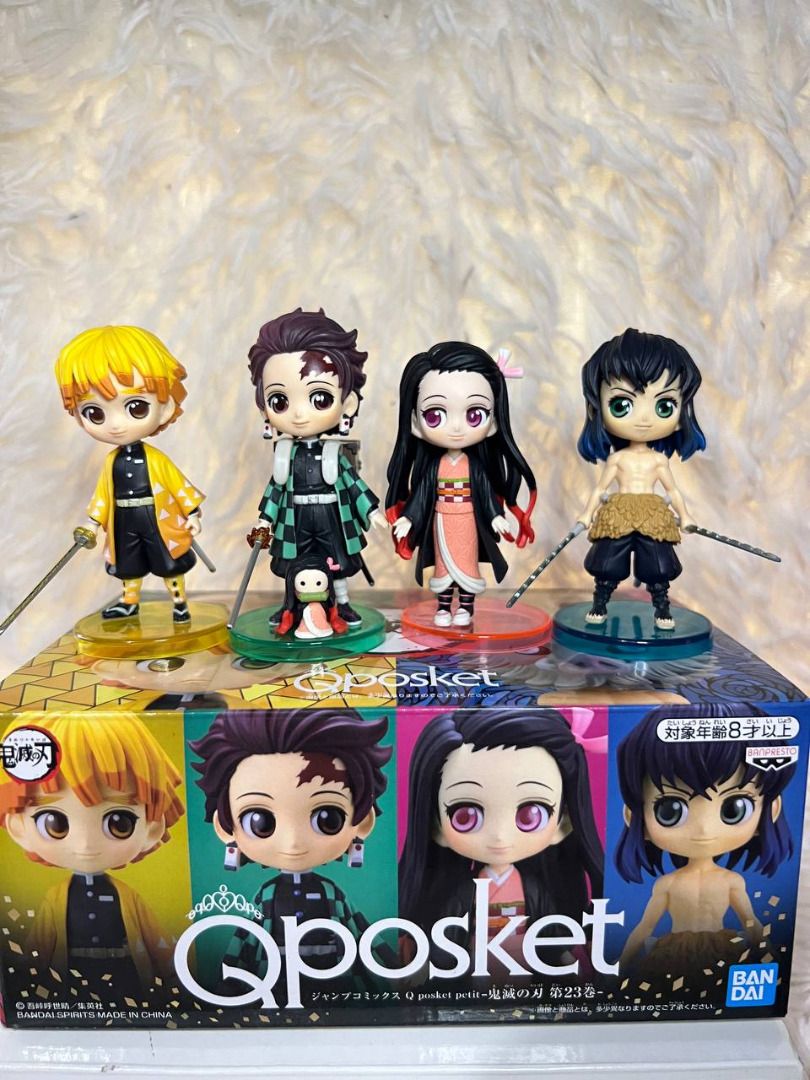 Demon Slayer - Banpresto Qposket Set of 4 - Tanjiro Nezuko Zenitsu ...