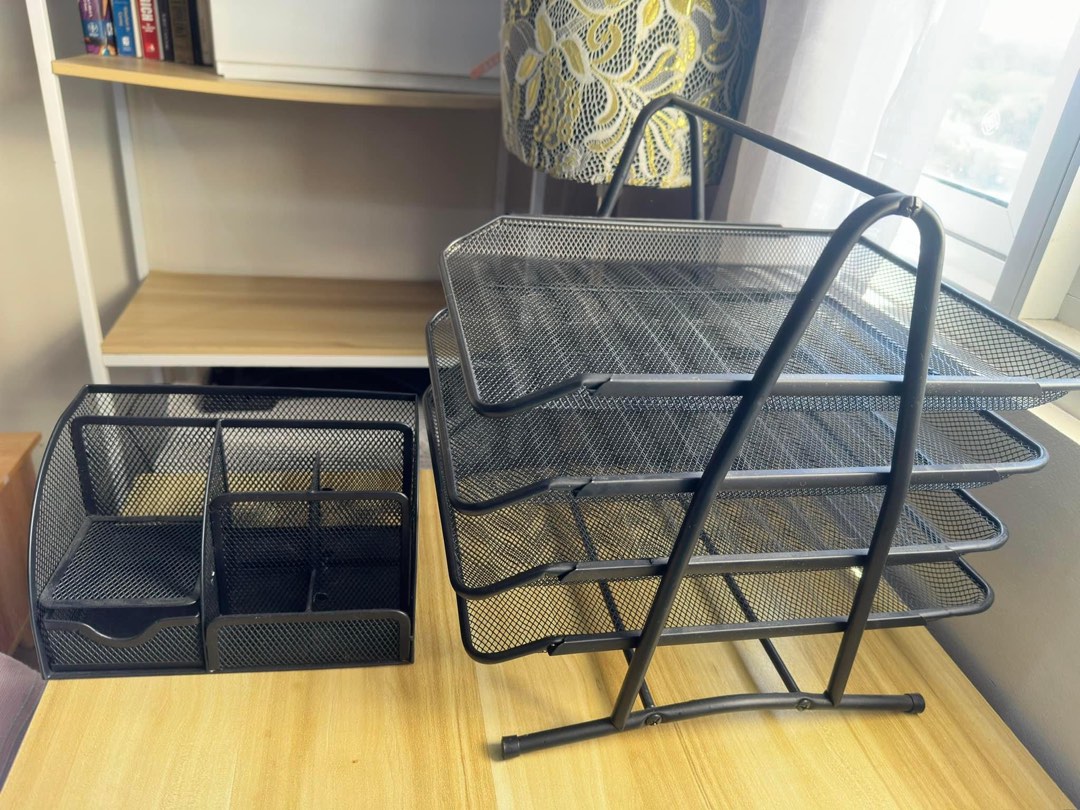 Desk File rack / organizer + Pen Organizer, Furniture & Home Living ...