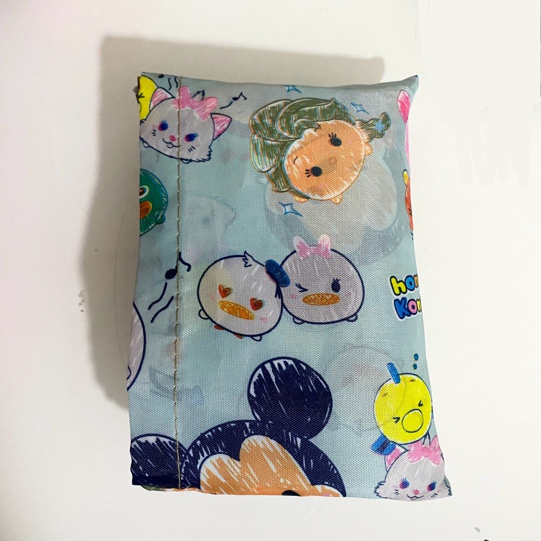 DISNEY Tsum Tsum Blue Characters Large Shopping Foldable Tote Bag ...