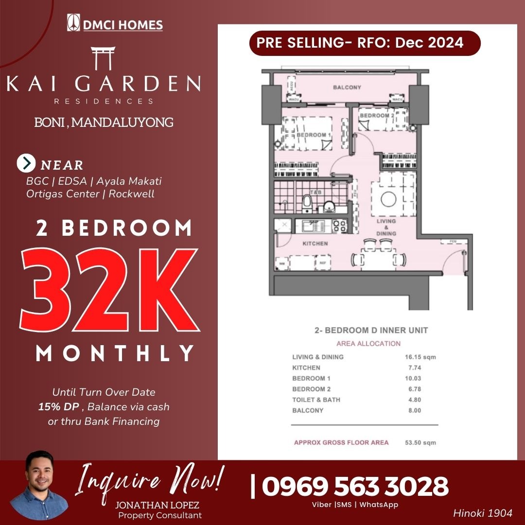 DMCI for sale 2 BEdroom Condo in Mandaluyong ready for occupancy and ...