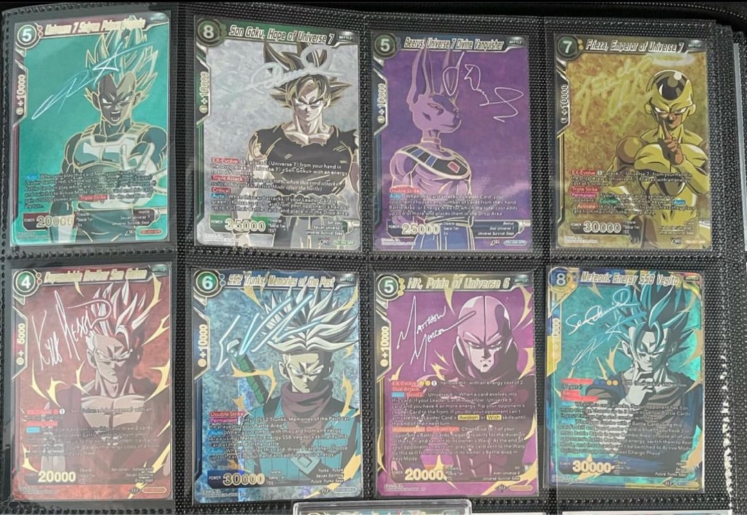 Dragonball card game signed card signature Son Goku hope of universe 7 ...