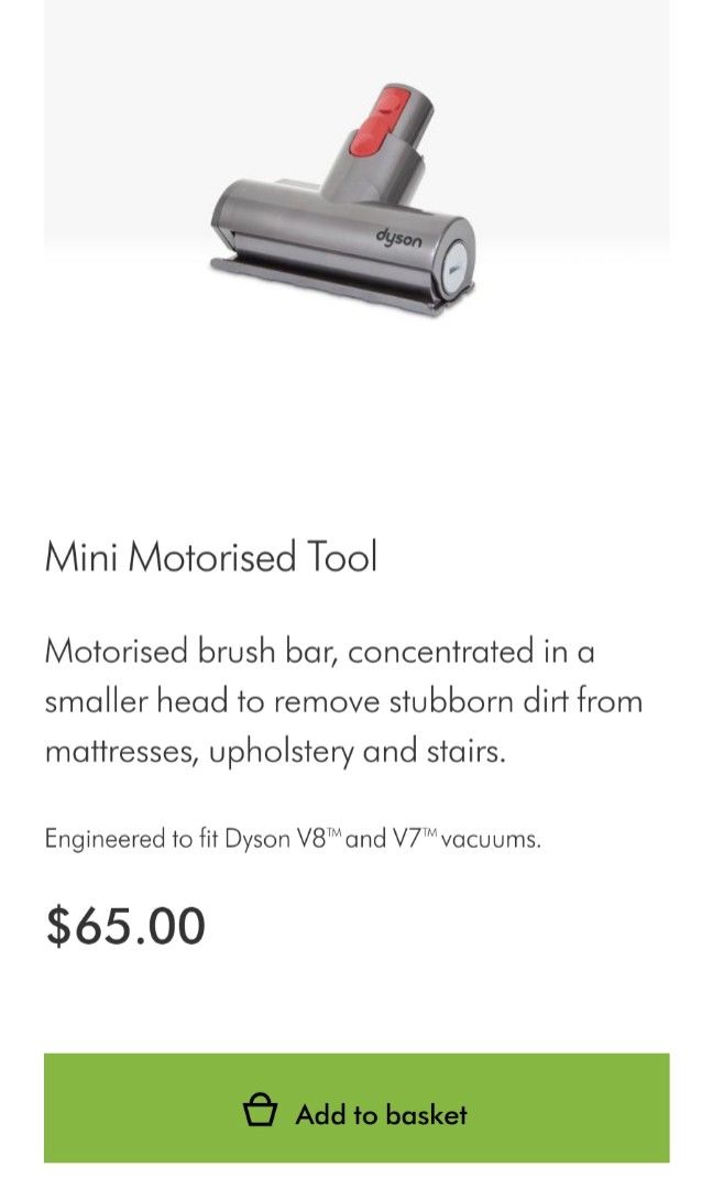 Dyson V7/V8 Mini Motorised Tool, Furniture & Home Living, Cleaning ...