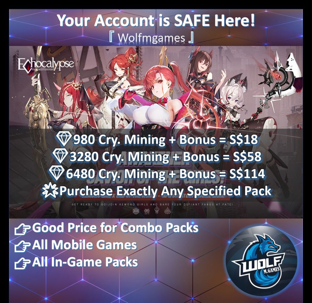 Echocalypse: Scarlet Covenant Top Up [LEGAL] | INSTANT | All Mobile Games Topup Legal, Video ...