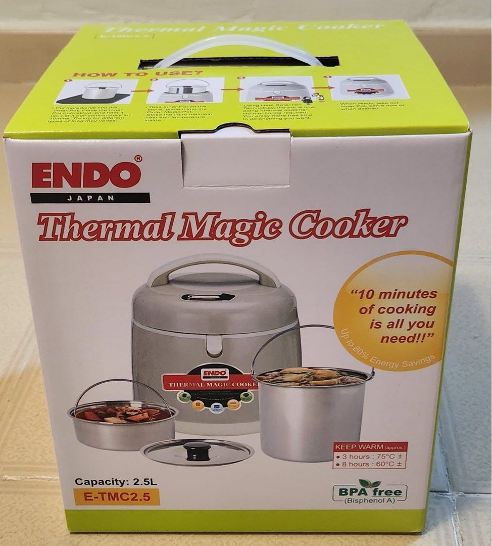 Endo thermal magic cooker 2.5L, TV & Home Appliances, Kitchen ...