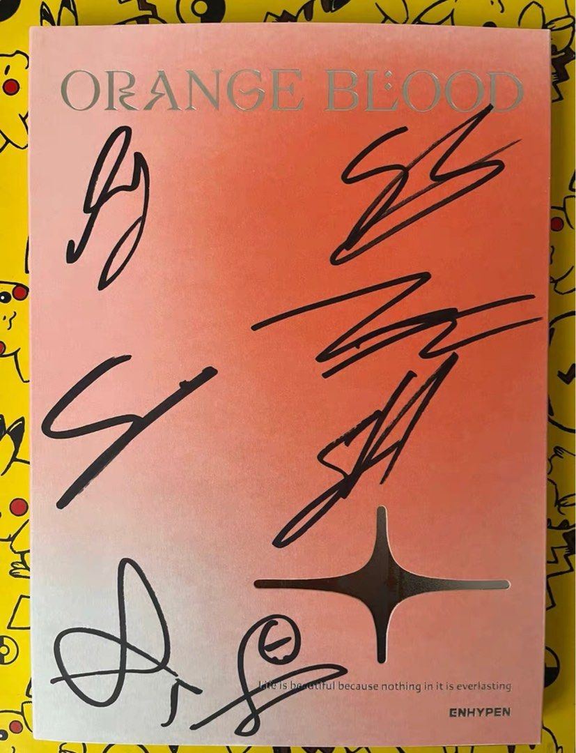 ENHYPEN ORANGE BLOOD/ DARK BLOOD SIGNED ALBUM, Hobbies & Toys ...