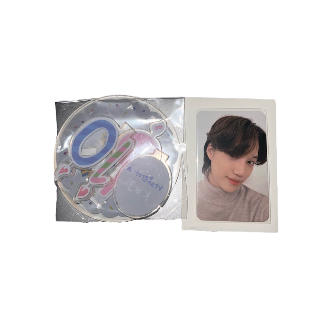 EXO 10th Anniversary Acrylic Stand & AR Voice Card Set - Kai Version ...