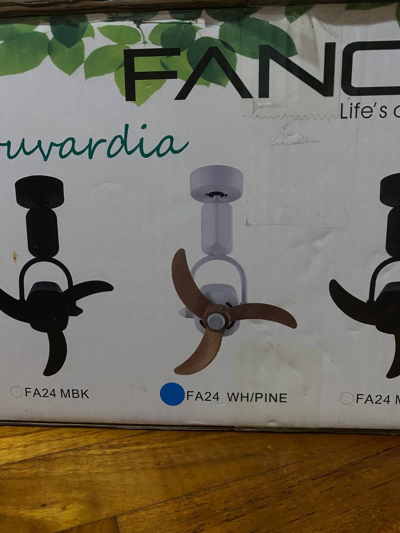 Fanco 18" White/Pine Corner Fan FA24 18 Inch, Furniture & Home Living ...