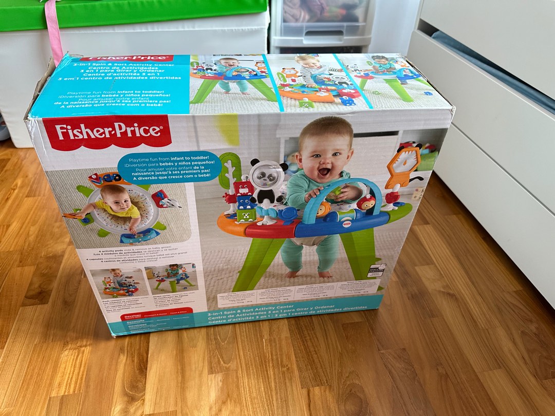 Fisher-Price MATTEL 3-in-1 Spin and Sort Activity Center, Babies & Kids ...