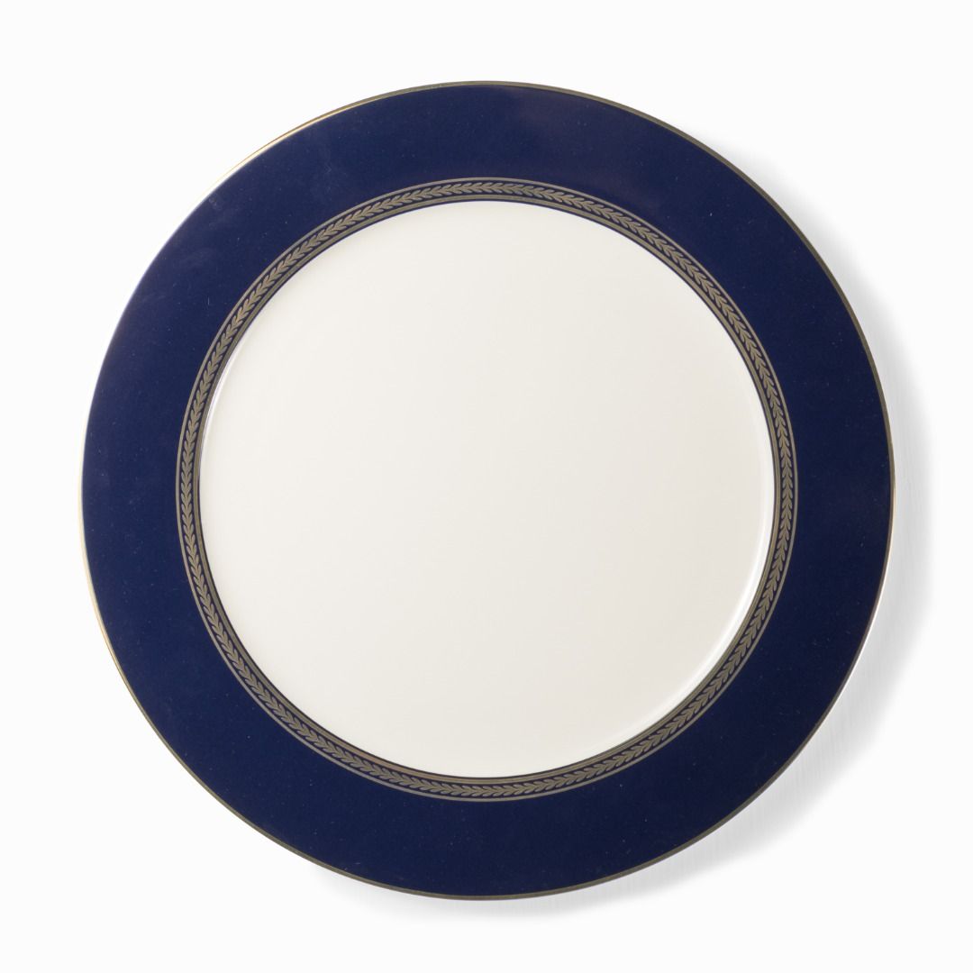 Gold and Navy Art Deco Dinner Plate Set, Furniture & Home Living ...