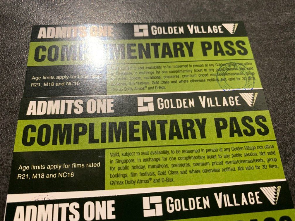 Golden Village movie ticket GV movie, Tickets & Vouchers, Vouchers on ...