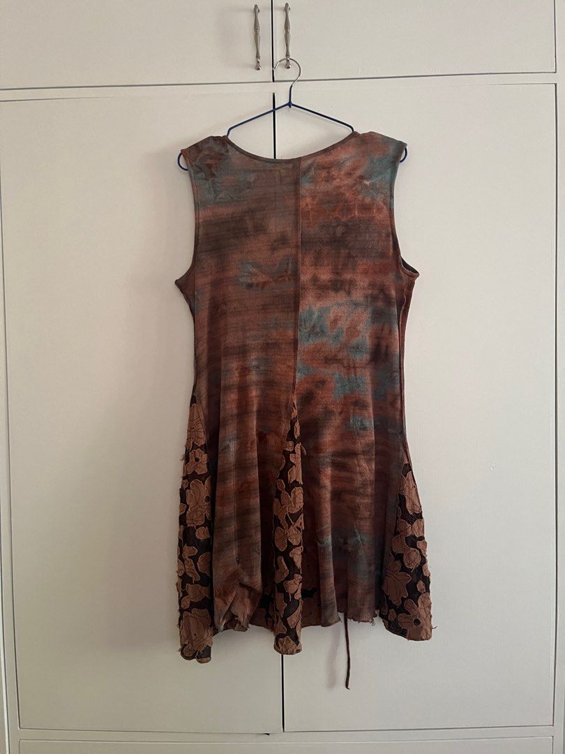 Goth Punk Emo Dark Fairycore Brown Dainty Elf Dress, Women's Fashion ...