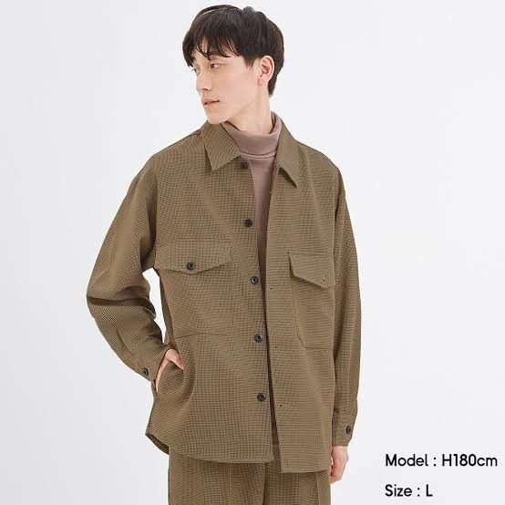 GU C.P.O. Oversized Work Jacket, Men's Fashion, Coats, Jackets and ...
