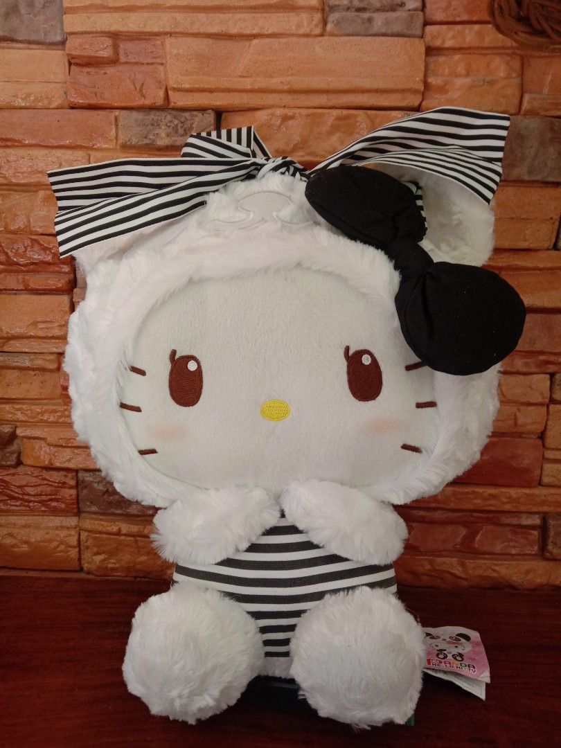 HELLO KITTY PANDA, BLACK & WHITE RARE EDITION, BNWT 14-15 INCHES ...