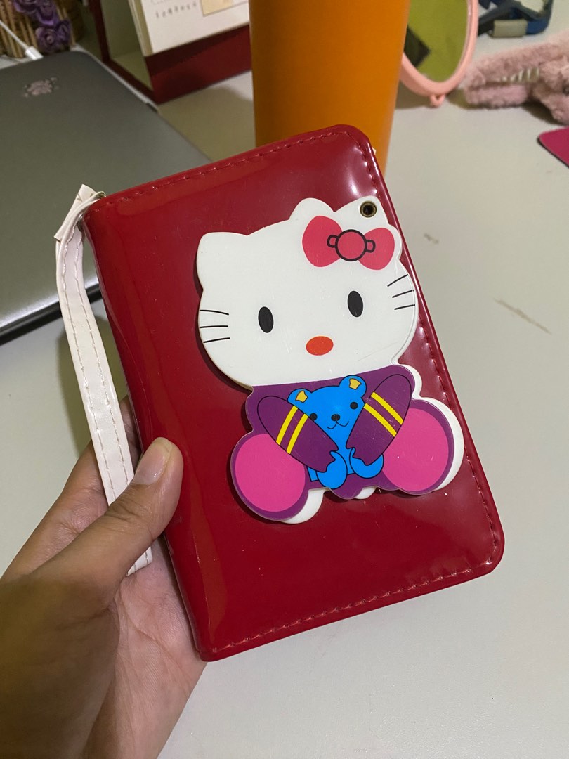 Hello Kitty Wallet with mirror (pre-loved), Women's Fashion, Bags ...