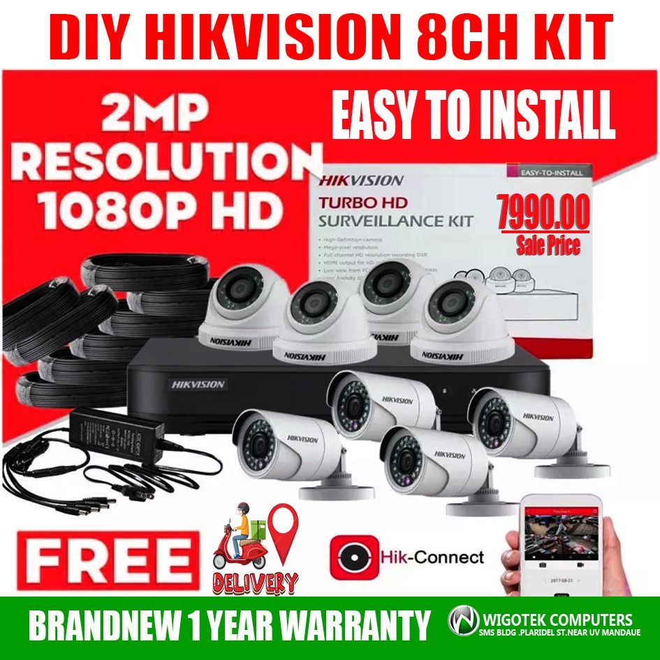 HIKVISION CCTV CAMERA 4 CHANNEL KIT/8 CHANNEL KIT/ 16 CHANNEL KIT ...