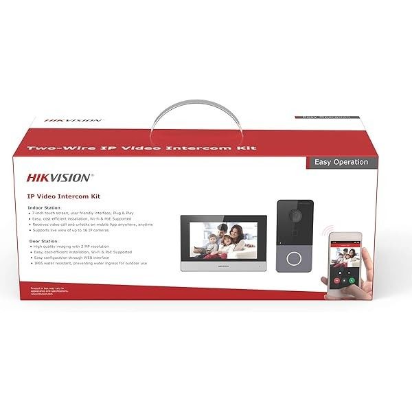 Hikvision DS-KIS604-P IP Video Intercom Kit, Furniture & Home Living ...