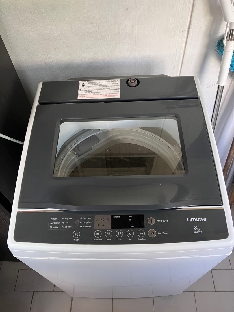 Hitachi Washer 8kg Top Load, TV & Home Appliances, Washing Machines and ...