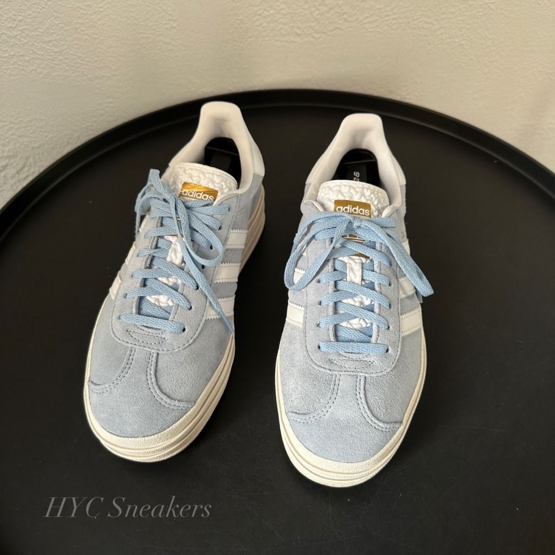 [HYC] Adidas Gazelle Bold W 女寶藍厚底經典麂皮運動休閒休閒鞋 25CM ID6991 裸鞋 (Z1323, 她的 ...