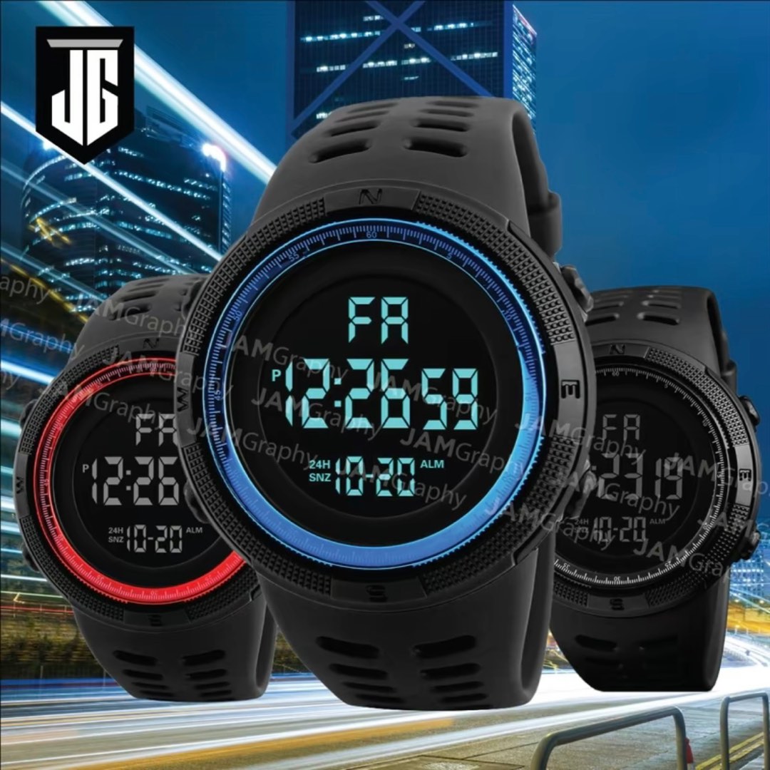 Jam Tangan Lelaki Viral Digital Men Watch Multi-function Sporty Style ...